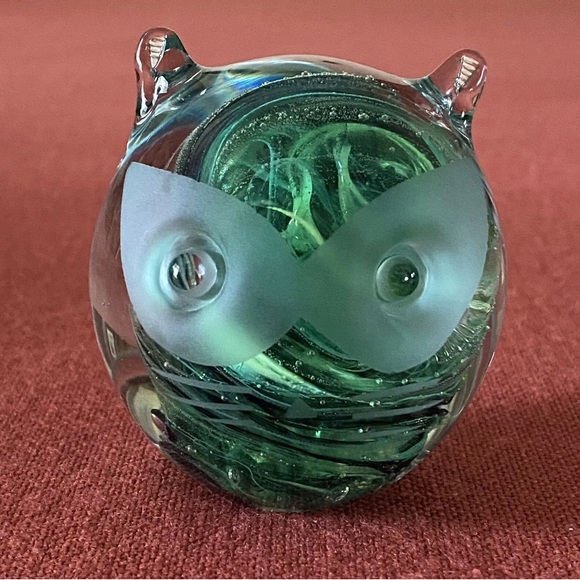 Kerry Glass | Art | Kerry Glass Handmade Emerald Green Swirl Cat ...